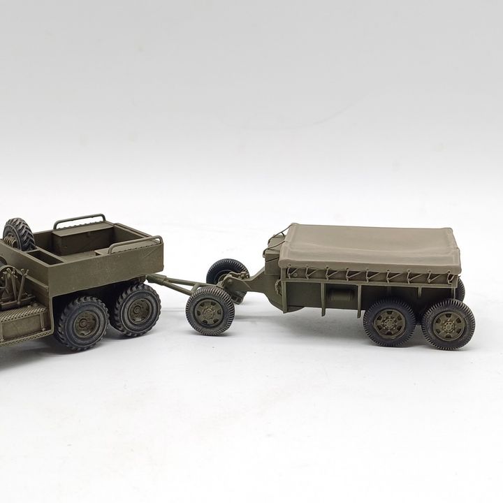 3D Printable Diamond T980 truck (M20, 12-ton, 6x4) + 12-wheel M9 Rogers trailer (US, WW2) by ...